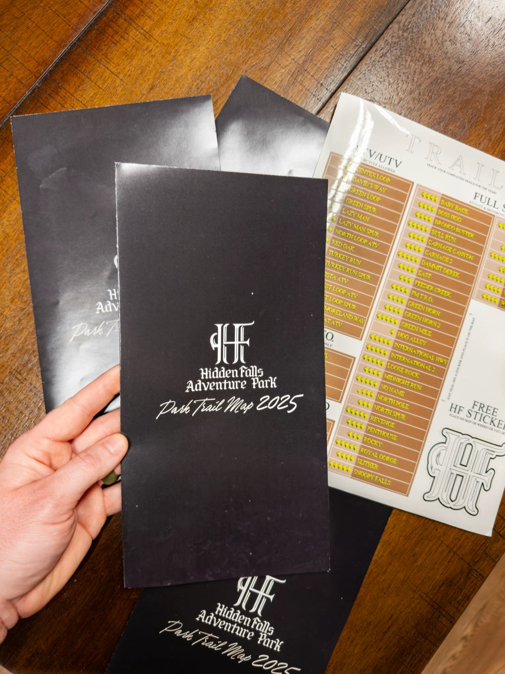 Hidden Falls Park Large Map & Sticker Pack – Hidden Falls Adventure Park