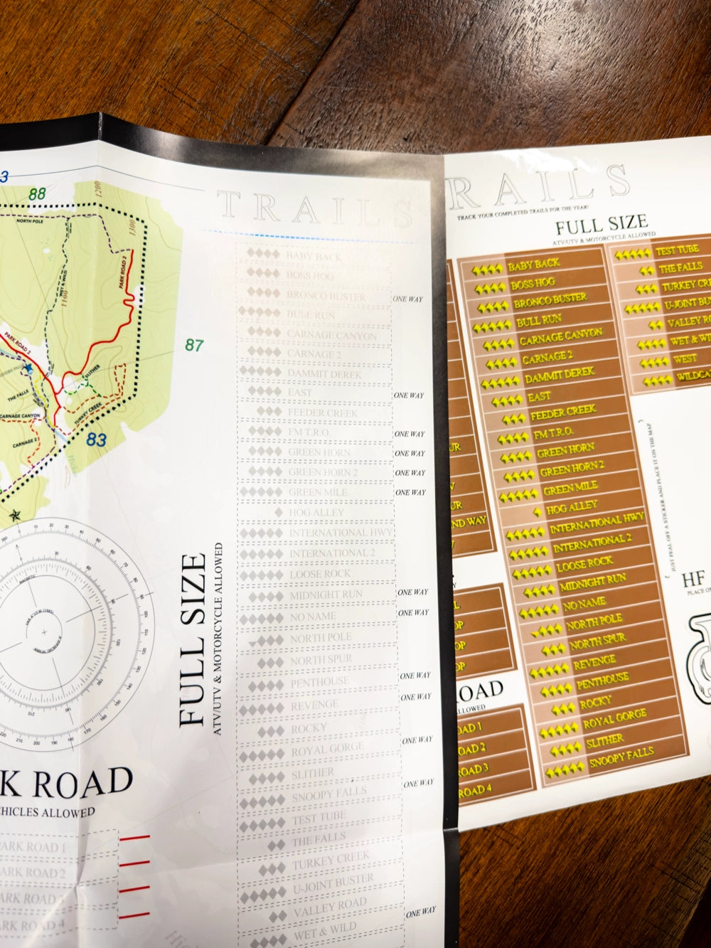 Hidden Falls Park Large Map & Sticker Pack – Hidden Falls Adventure Park